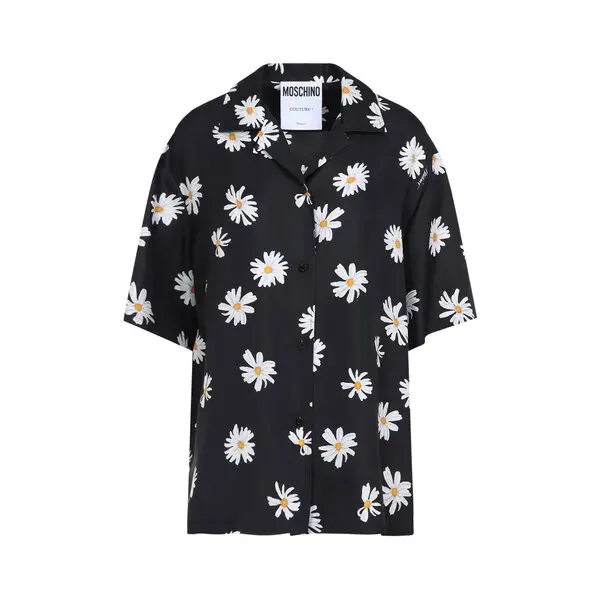Moschino Silk Shirt With Floral Print