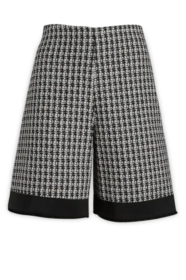 Moncler Tweed Shorts With Monogram Detail