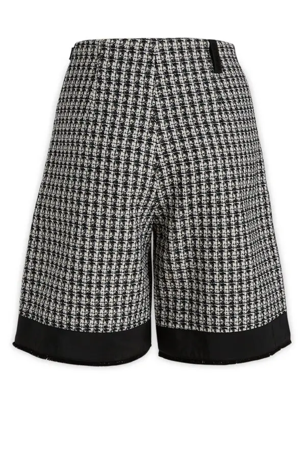 Moncler Tweed Shorts With Monogram Detail