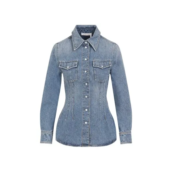 Chloé Button-up Denim Shirt