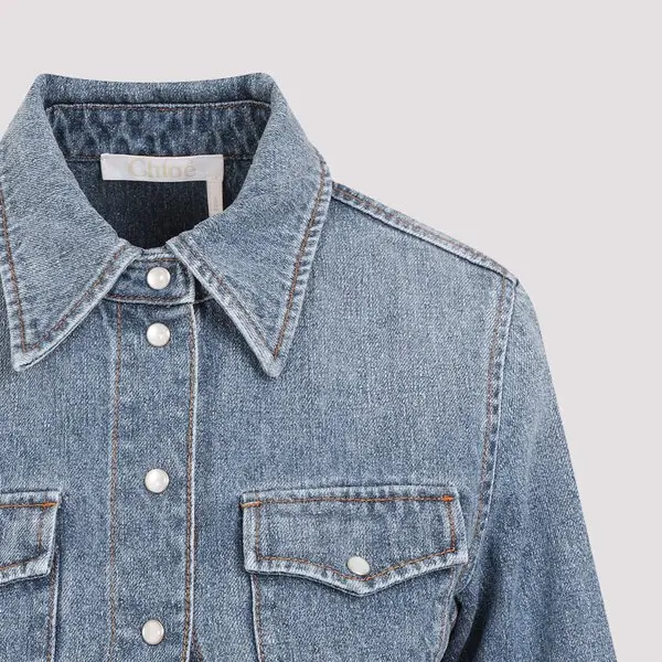Chloé Button-up Denim Shirt