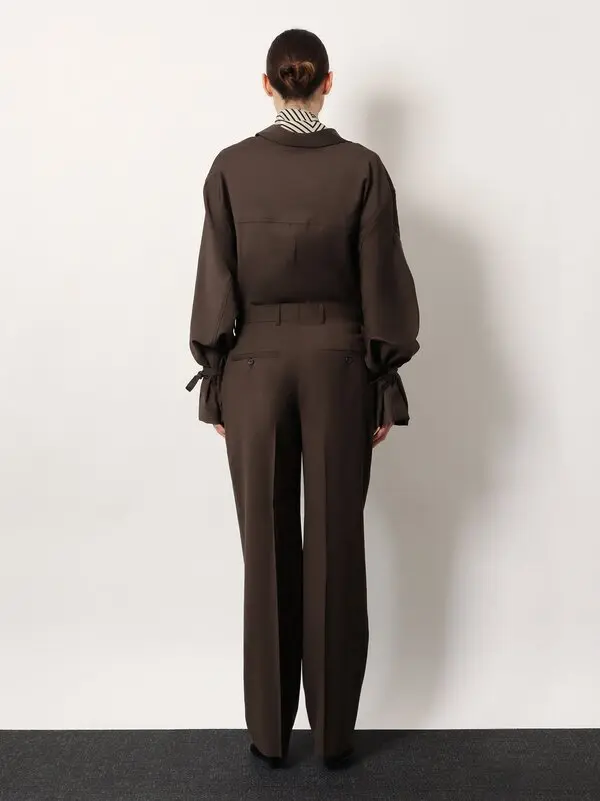 TOTEME Wool Trousers With Pinces - Multicolor