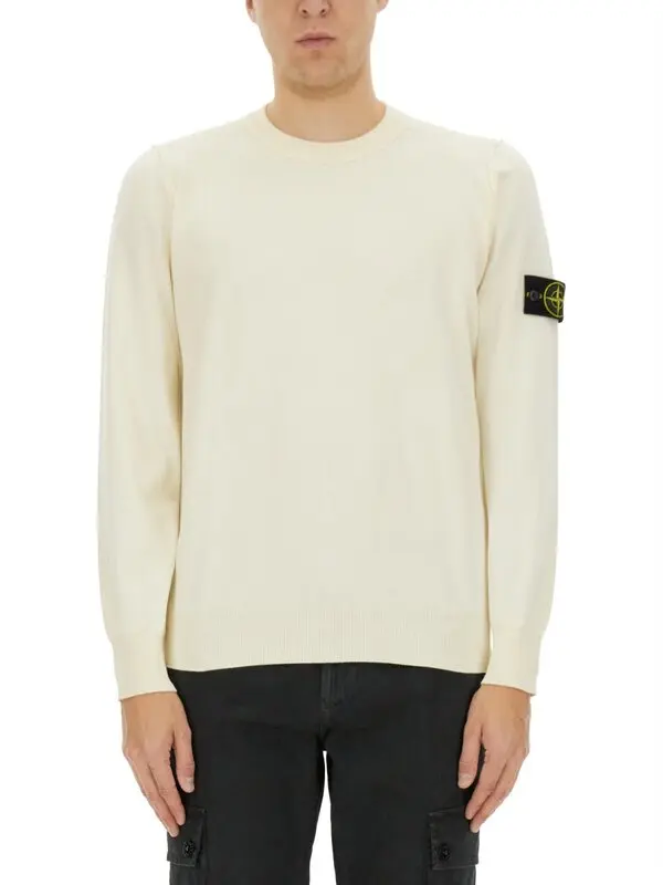 Stone Island Long Sleeve Crewneck - Cream