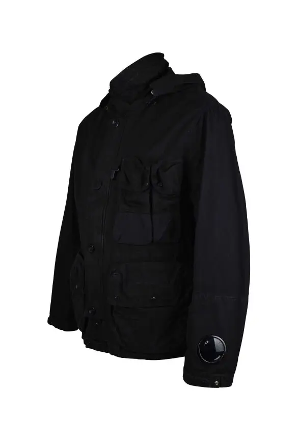 C.P. COMPANY Cargo Jacket With Detachable Hood And Goggle Detail