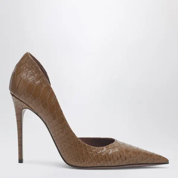 Paris Texas Vera 105 Pumps With Python-effect Embossing - Brown