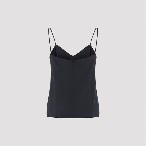 Max Mara Washed Silk Tank Top - Blue