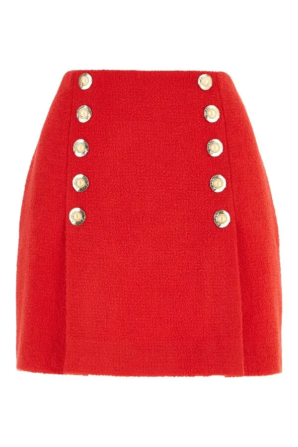 Balmain Double-breasted Button Embellished Skirt - Multicolor