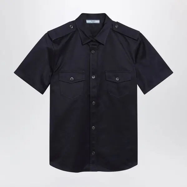 Prada Cotton Chino Short Sleeve Shirt