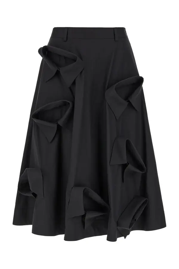 Moschino Black Skirt With Bow Detail