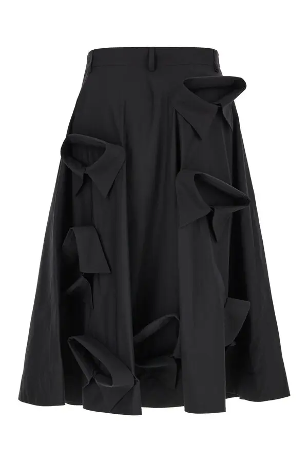 Moschino Black Skirt With Bow Detail