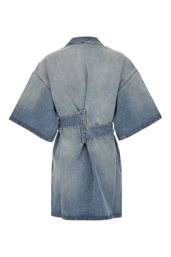 Alaïa Belted Denim Dress
