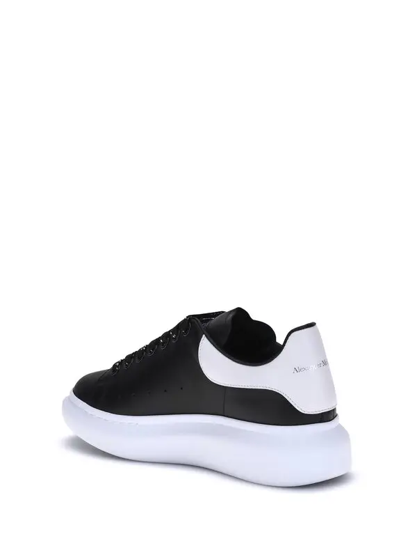 Alexander McQueen Leather Sneakers With Platform Sole - Black