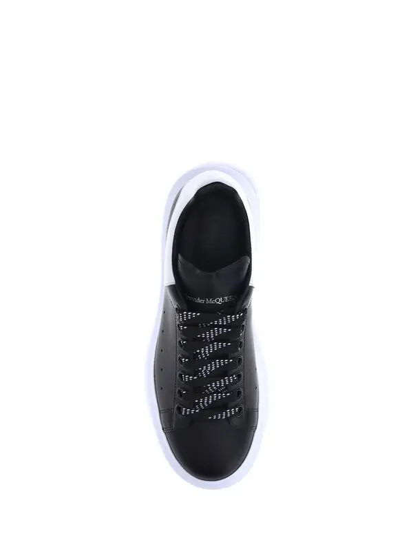 Alexander McQueen Leather Sneakers With Platform Sole - Black