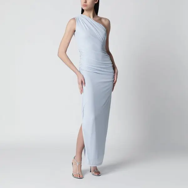 ROTATE BY BIRGER CHRISTENSEN One-shoulder Draped Maxi Dress - Blue
