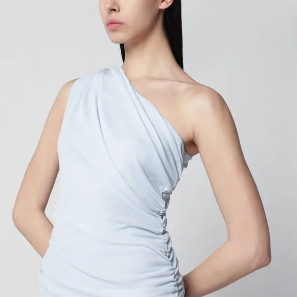 ROTATE BY BIRGER CHRISTENSEN One-shoulder Draped Maxi Dress - Blue