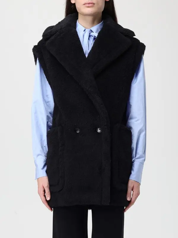 Max Mara Sleeveless Fur Vest - Black