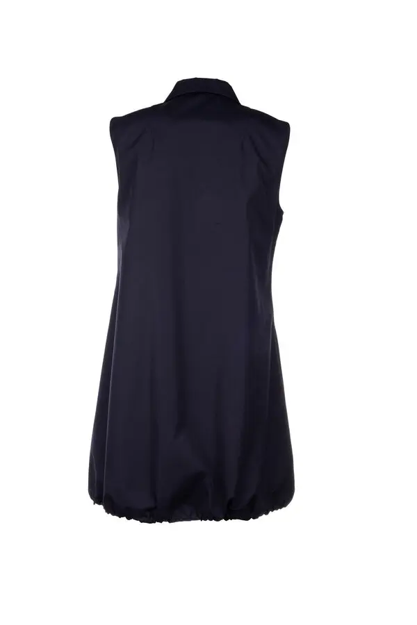 Prada Sleeveless Collared Dress With Zipper Detail