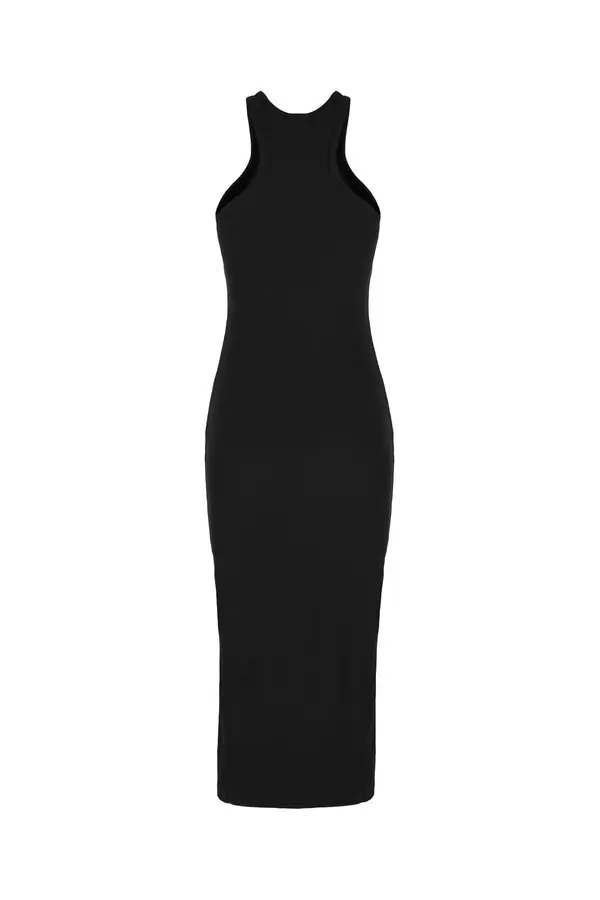 COURREGES Ribbed Dress With Embroidered Logo - Multicolor
