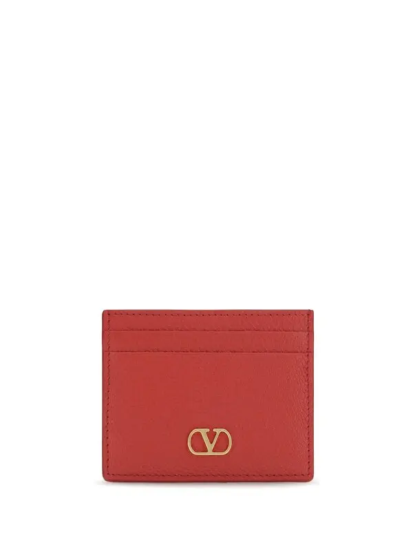 Valentino Garavani Vlogo Signature Card Holder - Red