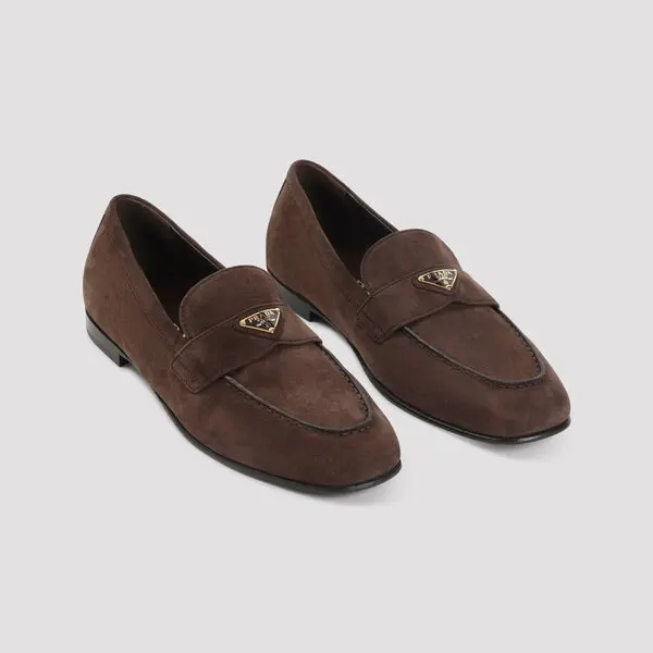 Prada Calf Leather Loafers - Brown