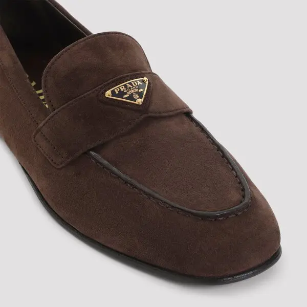 Prada Calf Leather Loafers - Brown