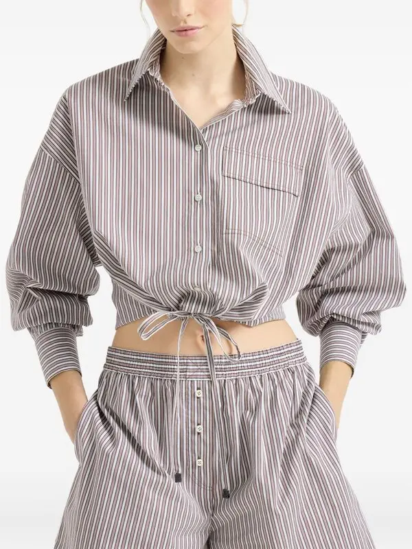Brunello Cucinelli Striped Cotton Shirt - Multicolor