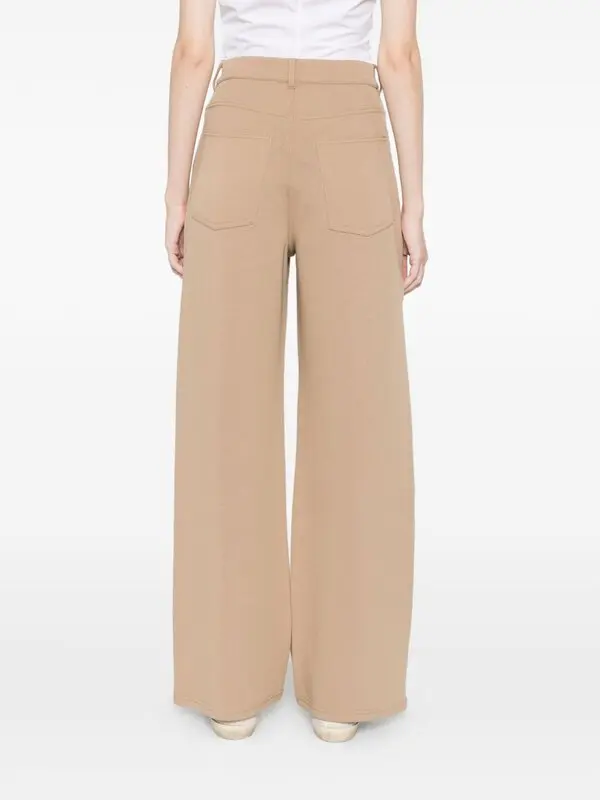 Max Mara Cotton Wide-leg Trousers - Multicolor