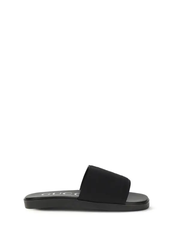 Gucci Jacquard Fabric Slide Sandals