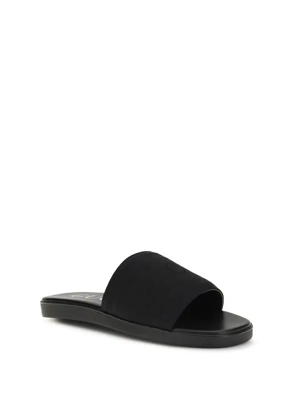 Gucci Jacquard Fabric Slide Sandals