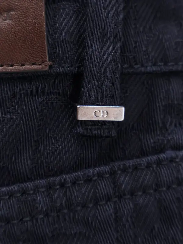 Dior Cotton Jeans With All-over Oblique Motif