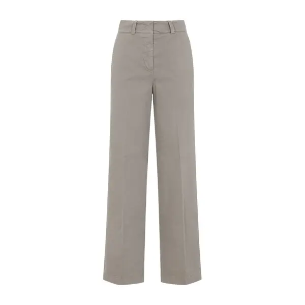 Peserico Gabardine Cotton Pants - Brown