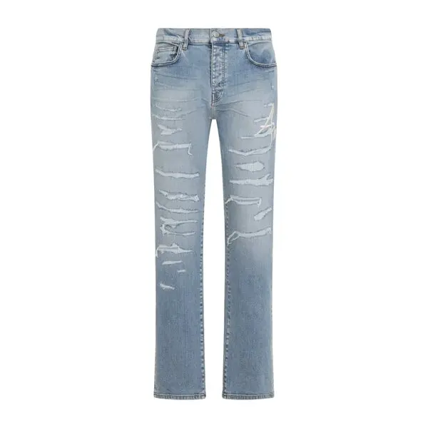 Amiri Repaired Slim Jeans - Blue