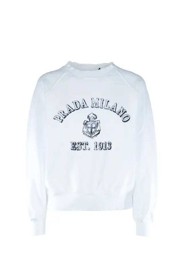 Prada Sweatshirt With Logo Detailing - Multicolor
