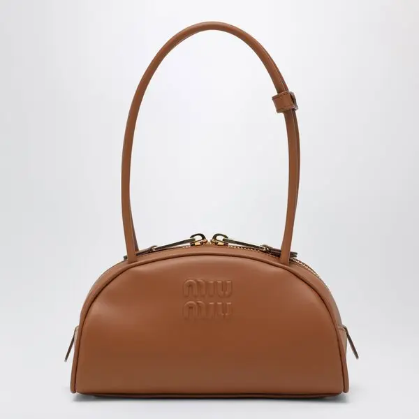 Miu Miu Beau Leather Shoulder Bag - Brown