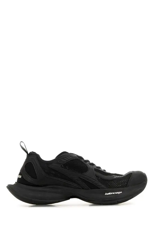 Balenciaga Mesh And Rubber Circuit Sneakers - Black