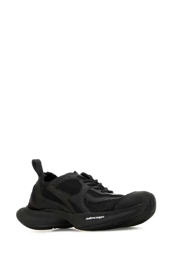 Balenciaga Mesh And Rubber Circuit Sneakers - Black