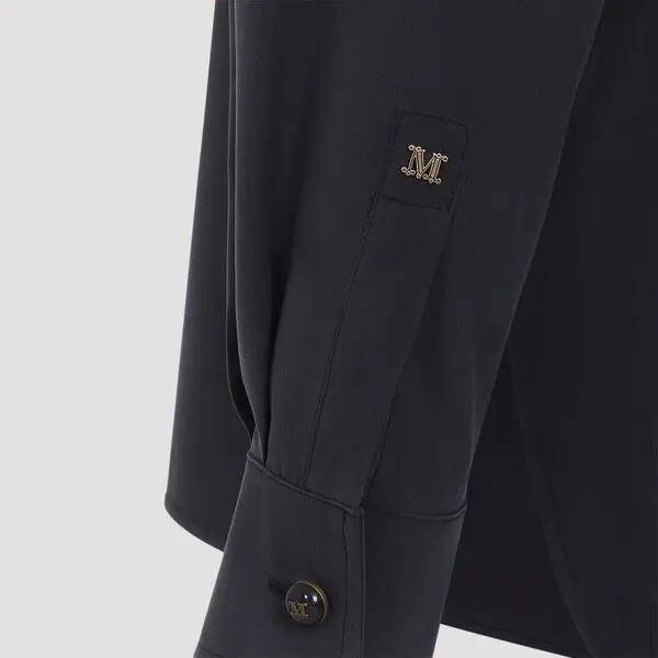 Max Mara Washed Silk Shirt - Black