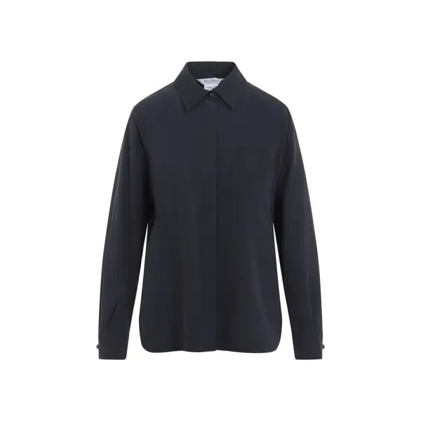 Max Mara Washed Silk Shirt - Black