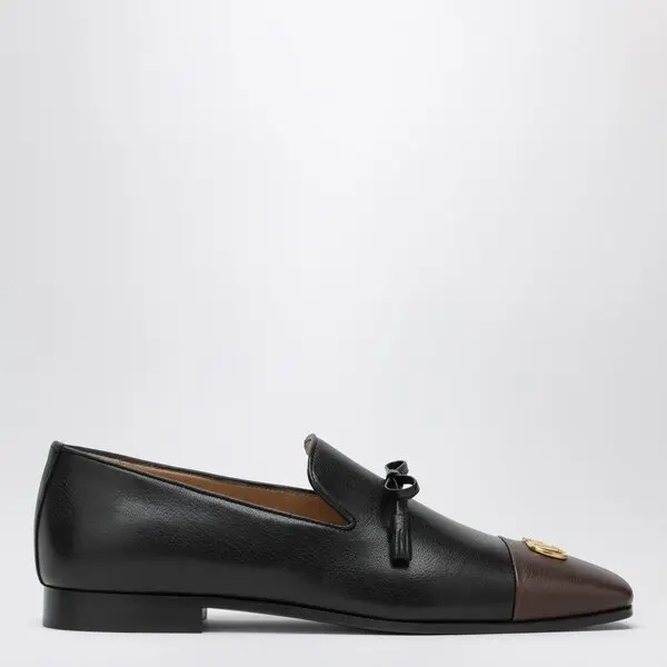 Valentino Garavani Vlogo Babouches Leather Loafers
