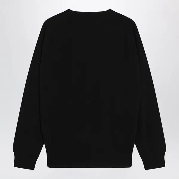 AMI Paris De Coeur Crewneck Sweater - Black