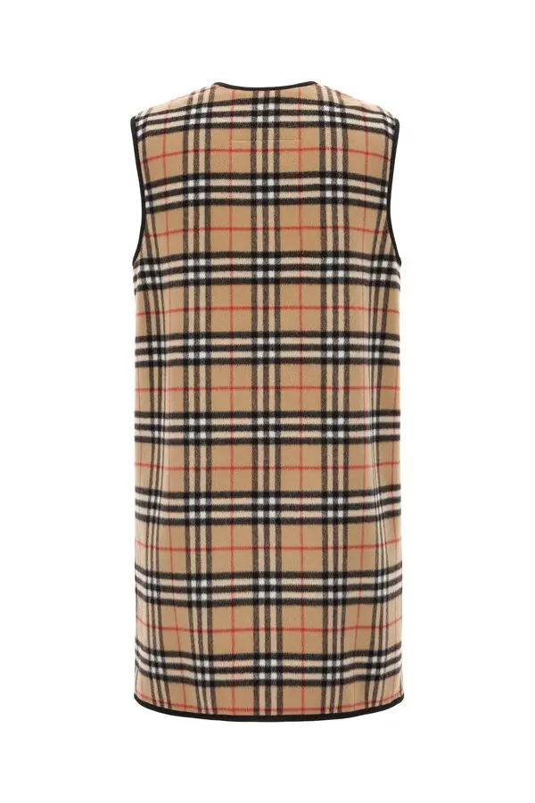 Burberry Checked Sleeveless Jacket