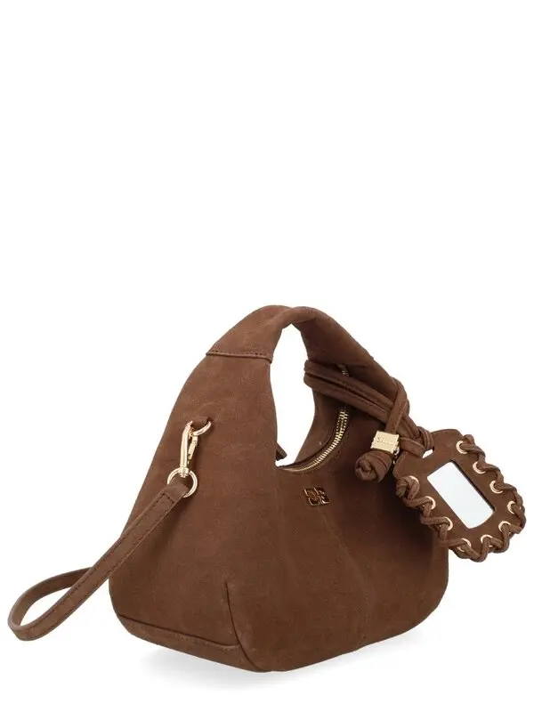 GANNI Mini Hobo Bag - Brown