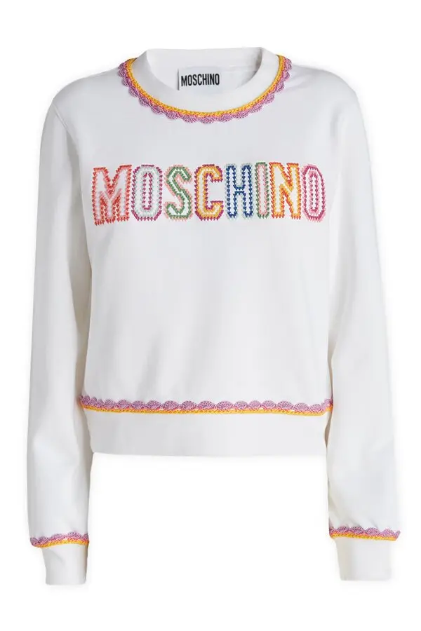 Moschino Sweatshirt With Embroidered Logo - Multicolor