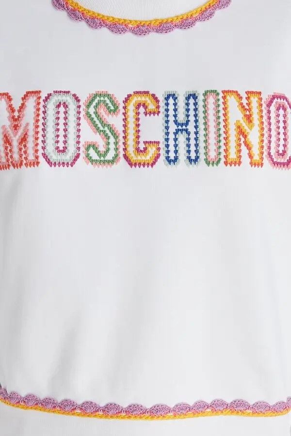 Moschino Sweatshirt With Embroidered Logo - Multicolor