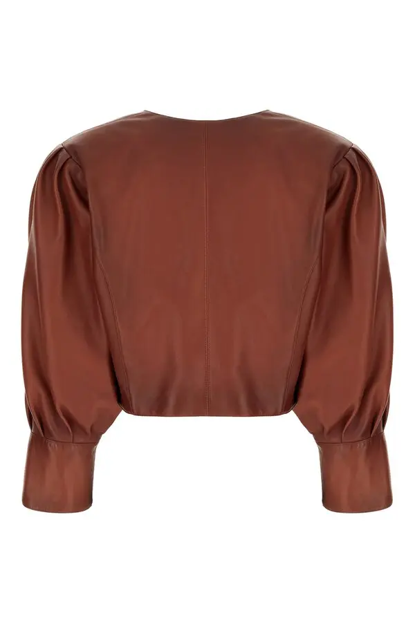 Chloé Leather Cropped Jacket