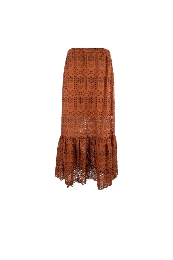 Paul Smith Broderie Anglaise Tiered Maxi Skirt