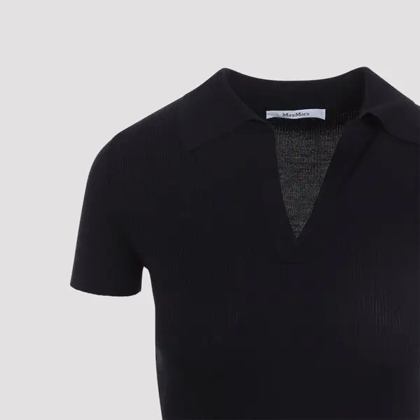 Max Mara Albero Knit Ribbed Polo