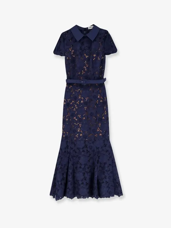SELF-PORTRAIT Navy Lace Dress