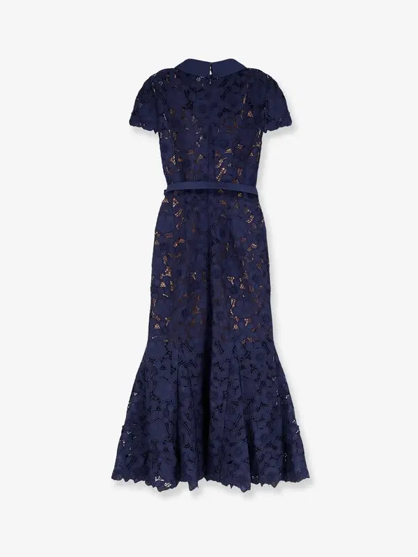 SELF-PORTRAIT Navy Lace Dress