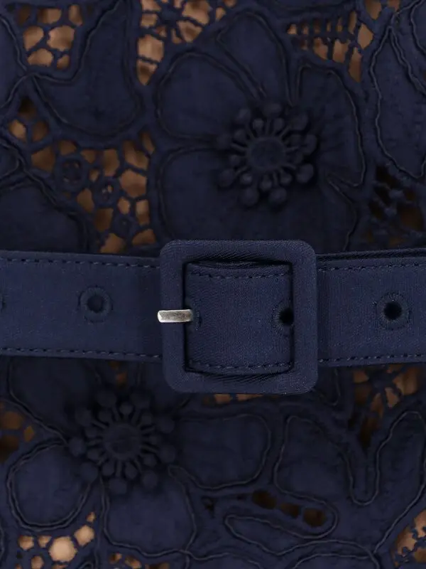 SELF-PORTRAIT Navy Lace Dress